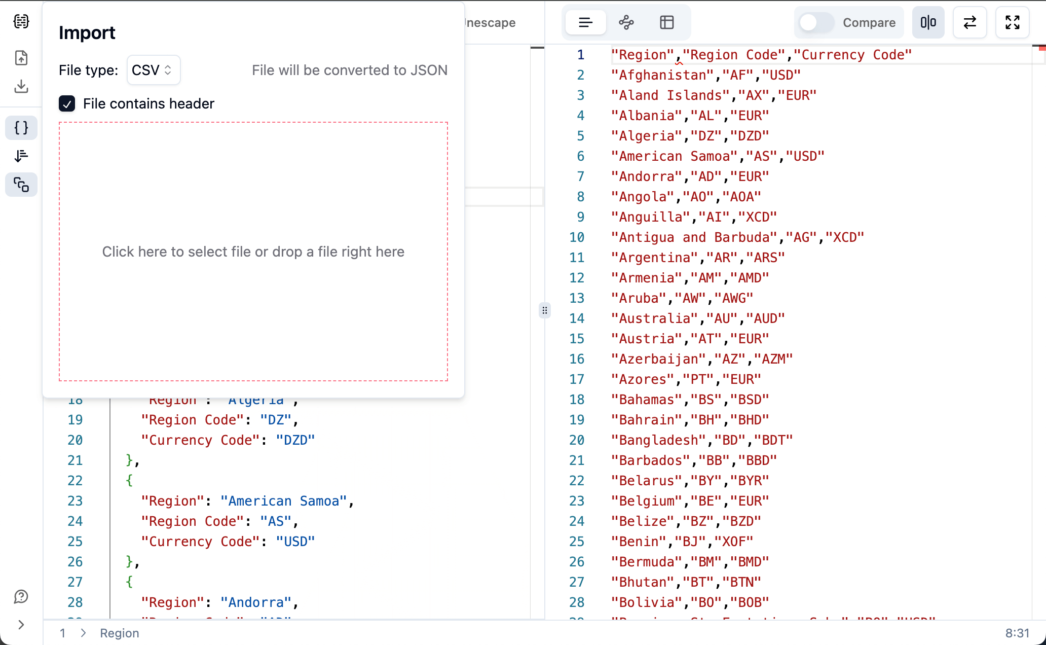 How To Import Or Export CSV JSON For You The Best Online JSON Tool How To Import Or Export CSV JSON For You The Best Online JSON Tool